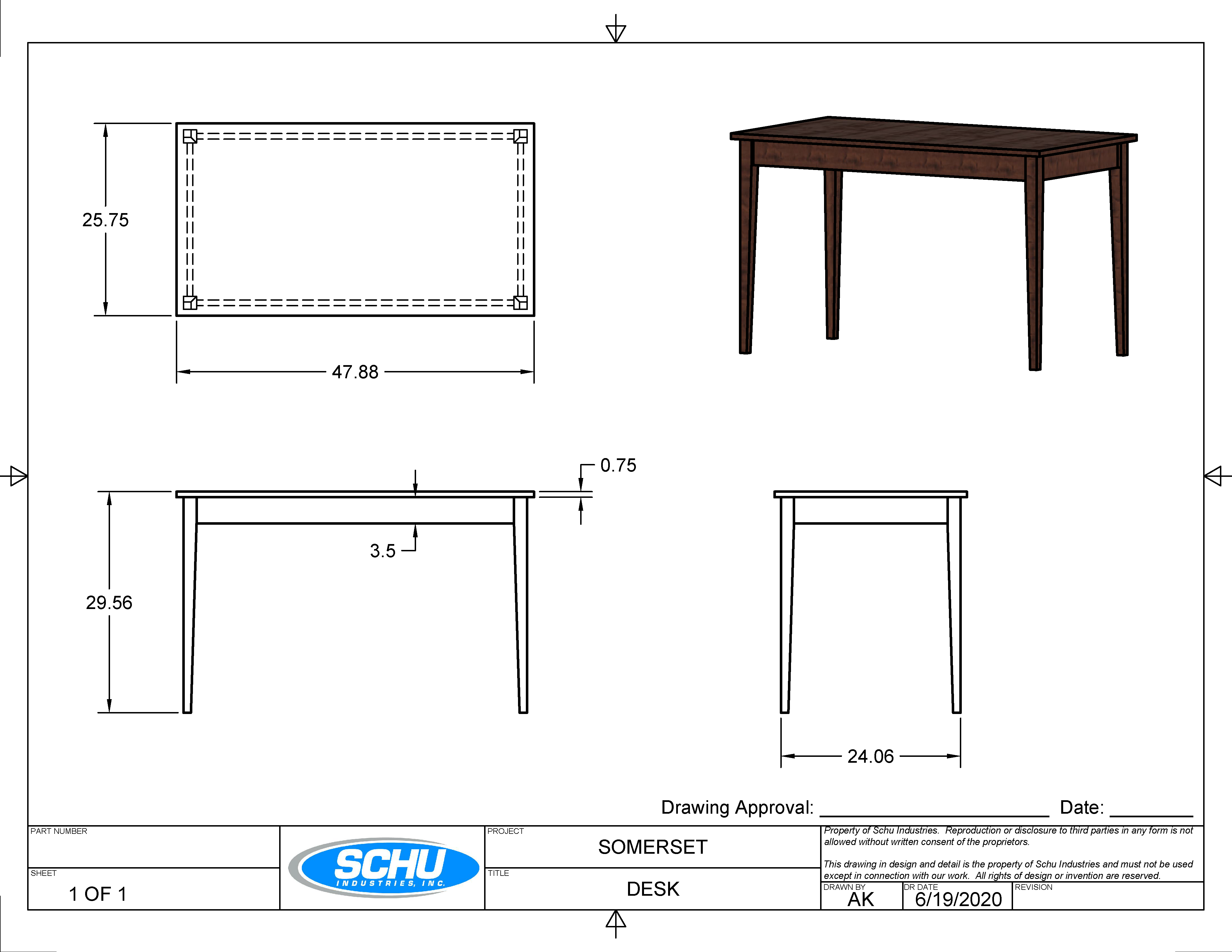 table desk - WoodgeniX
