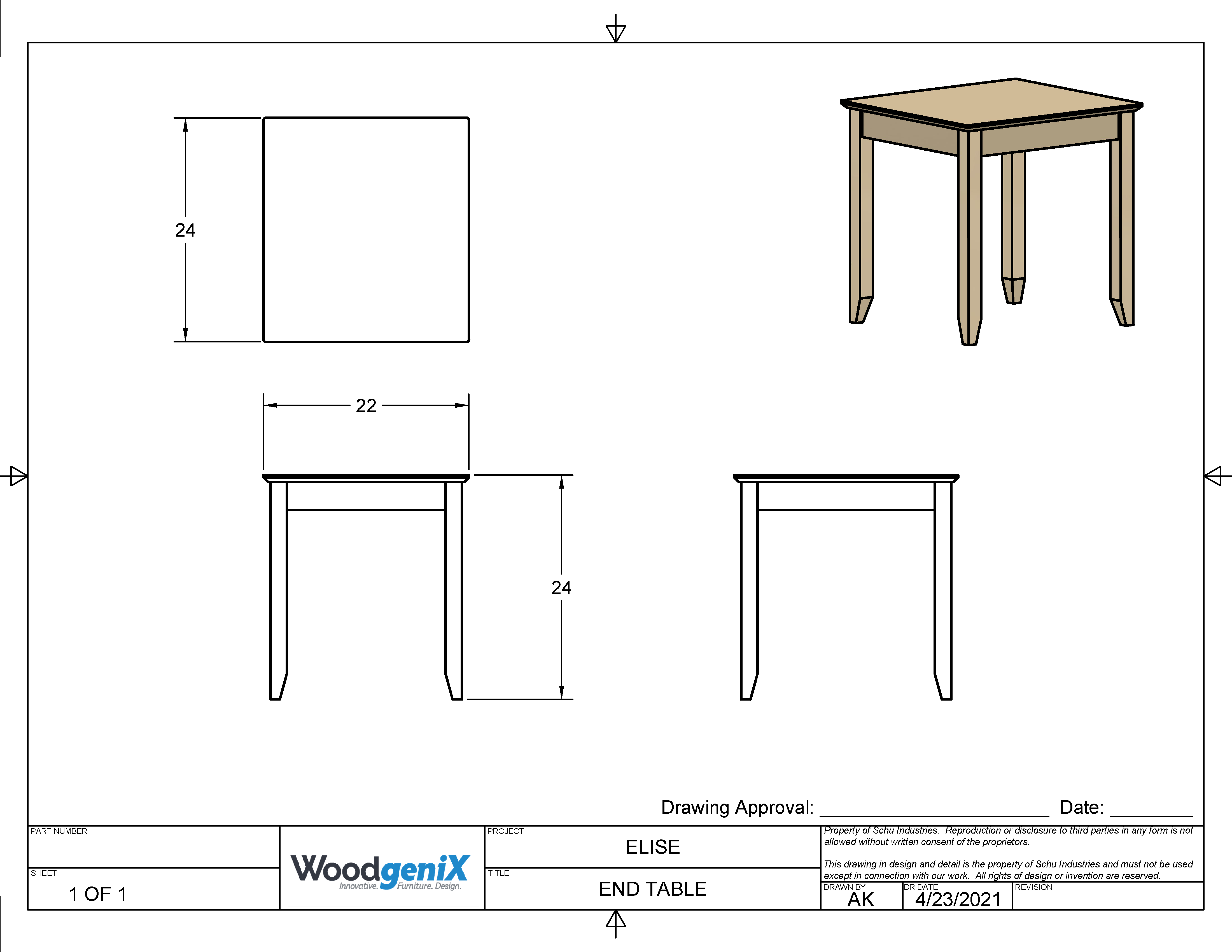 End Table - WoodgeniX